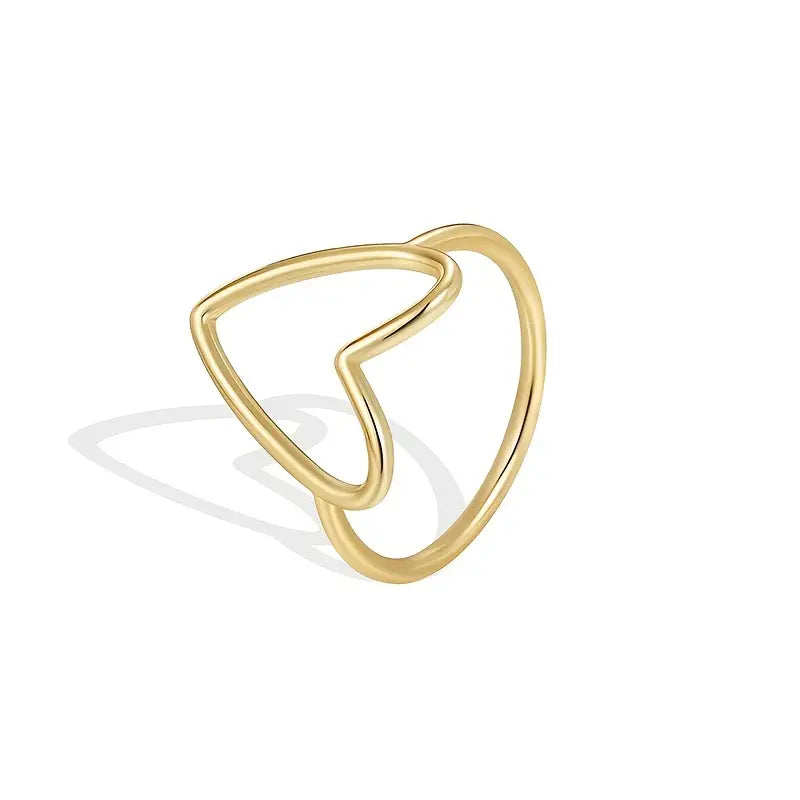 Hollow Big Heart Stackable Ring – Temporalstore
